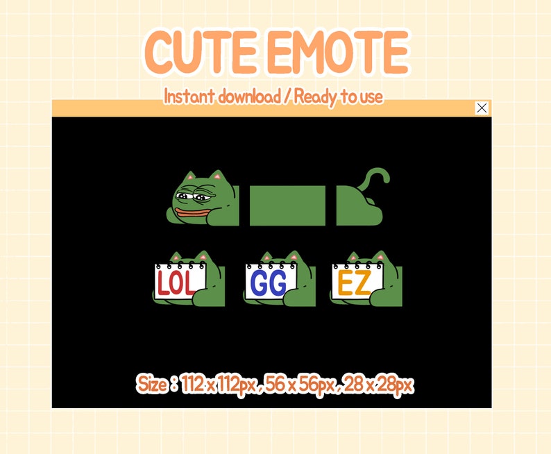 Cute Pepe Meme Twitch Emotes. - Etsy