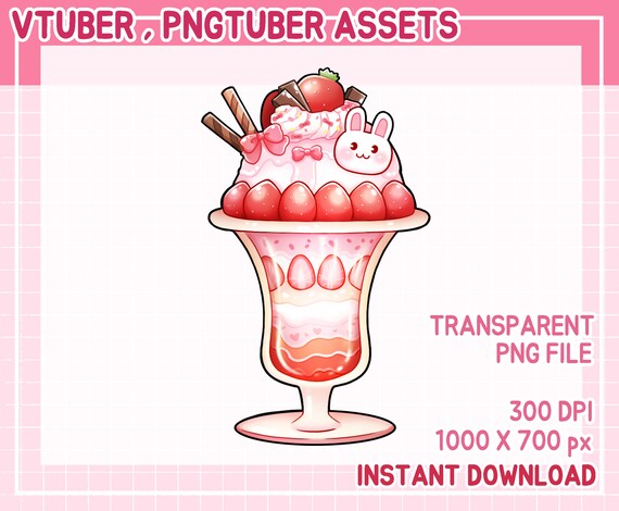Vtuber Assets Cute Dessert Parfait Twitch Stream. - Etsy