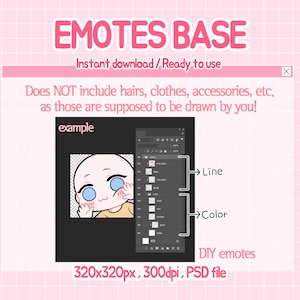 Chibi Emotes Base Pack. - Etsy