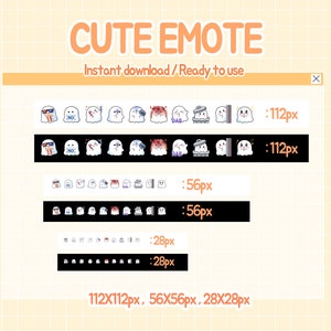 Twitch Cute Ghost Emotes, Discord Emote. - Etsy
