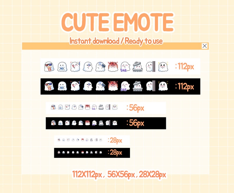 Twitch Cute Ghost Emotes, Discord Emote. - Etsy