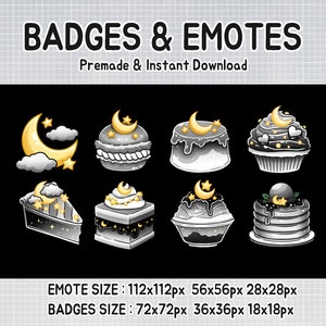 Twitch Black Moon Cake Badges and Emotes (digital Download) - Etsy