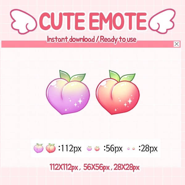 Channel Point Peach Emotes - Etsy