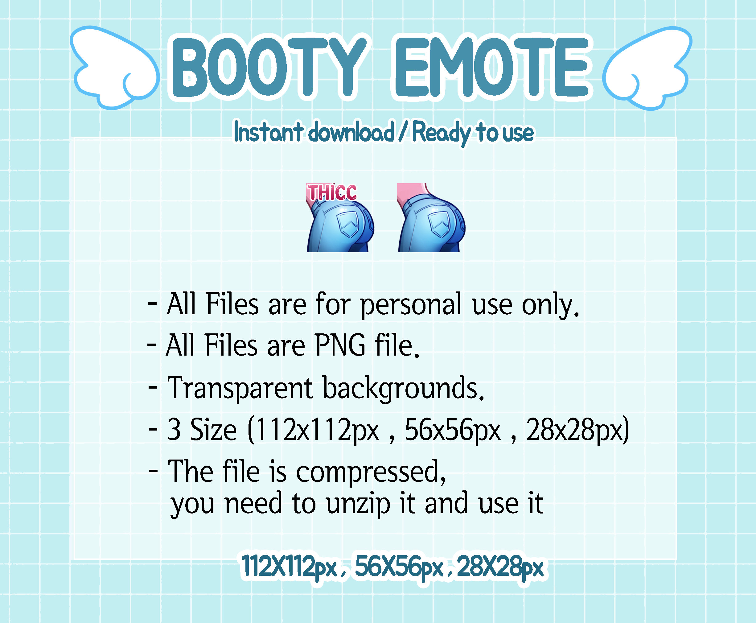 Twitch Emotes/ Jean Booty Emote. - Etsy