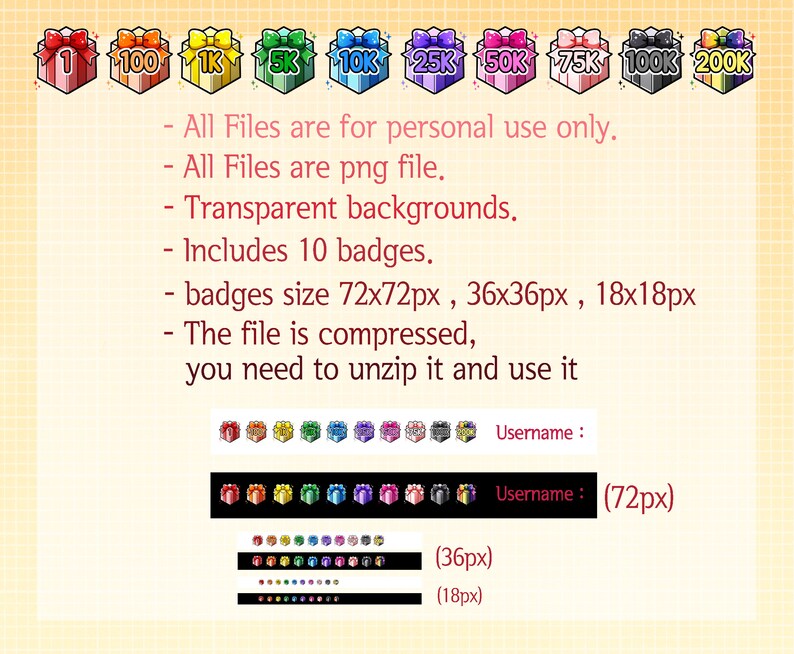 Twitch Badges / Present Gift Box Cute Sub Badge. - Etsy