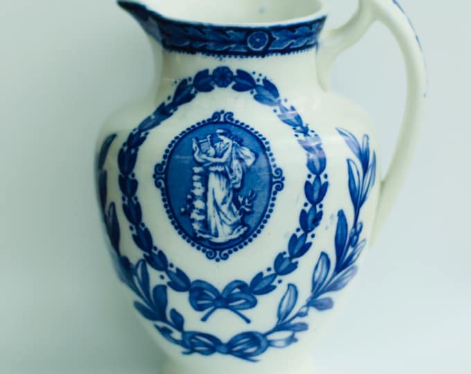 Whieldon Ware F. Winkle & Co “olga” Blue and White Pitcher Circa 1911 ...