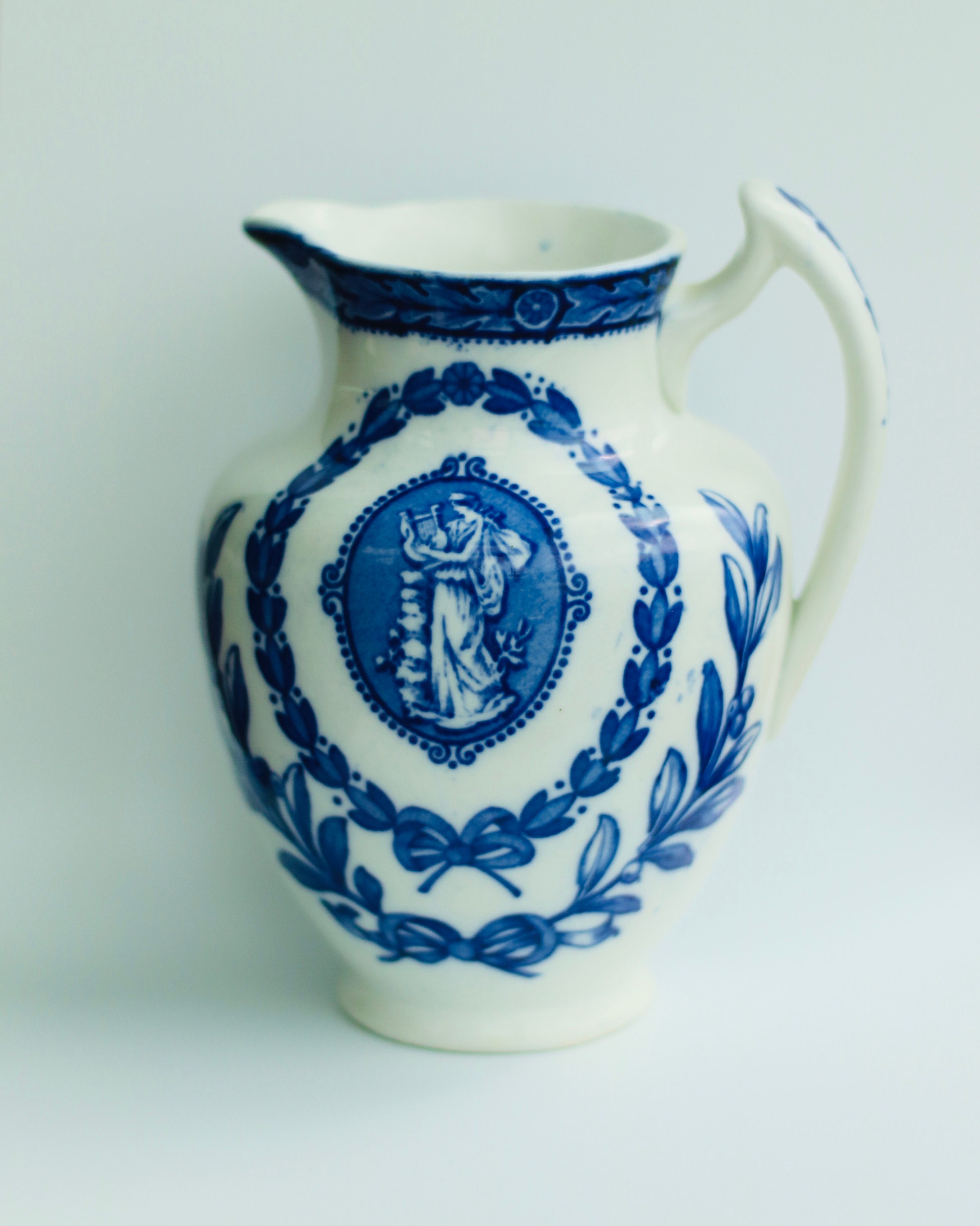 Whieldon Ware F. Winkle & Co “olga” Blue and White Pitcher Circa 1911 ...