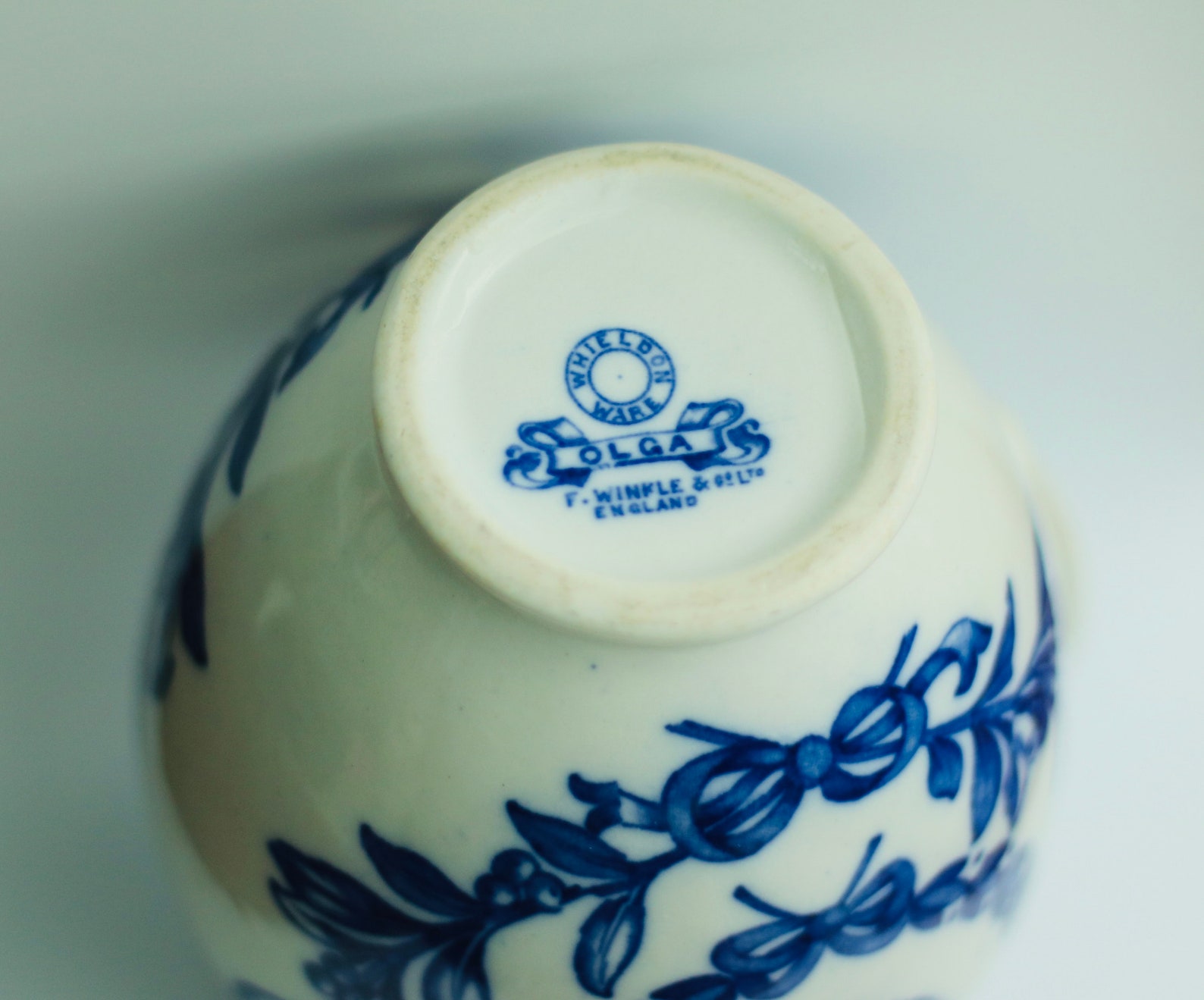 Whieldon Ware F. Winkle & Co “olga” Blue and White Pitcher Circa 1911 ...