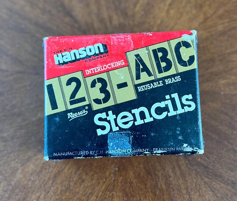 C.H. Hanson Brass Interlocking Alphabet Stencils- ! Inch-33 Stencils ...