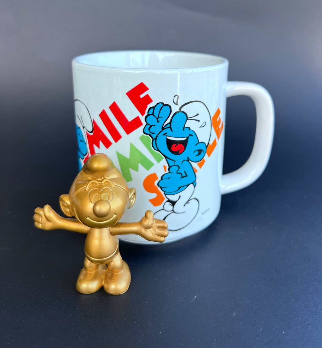Golden Smurf- 50th Anniversary Peyo Jakks 2008- Rare Special Edition ...