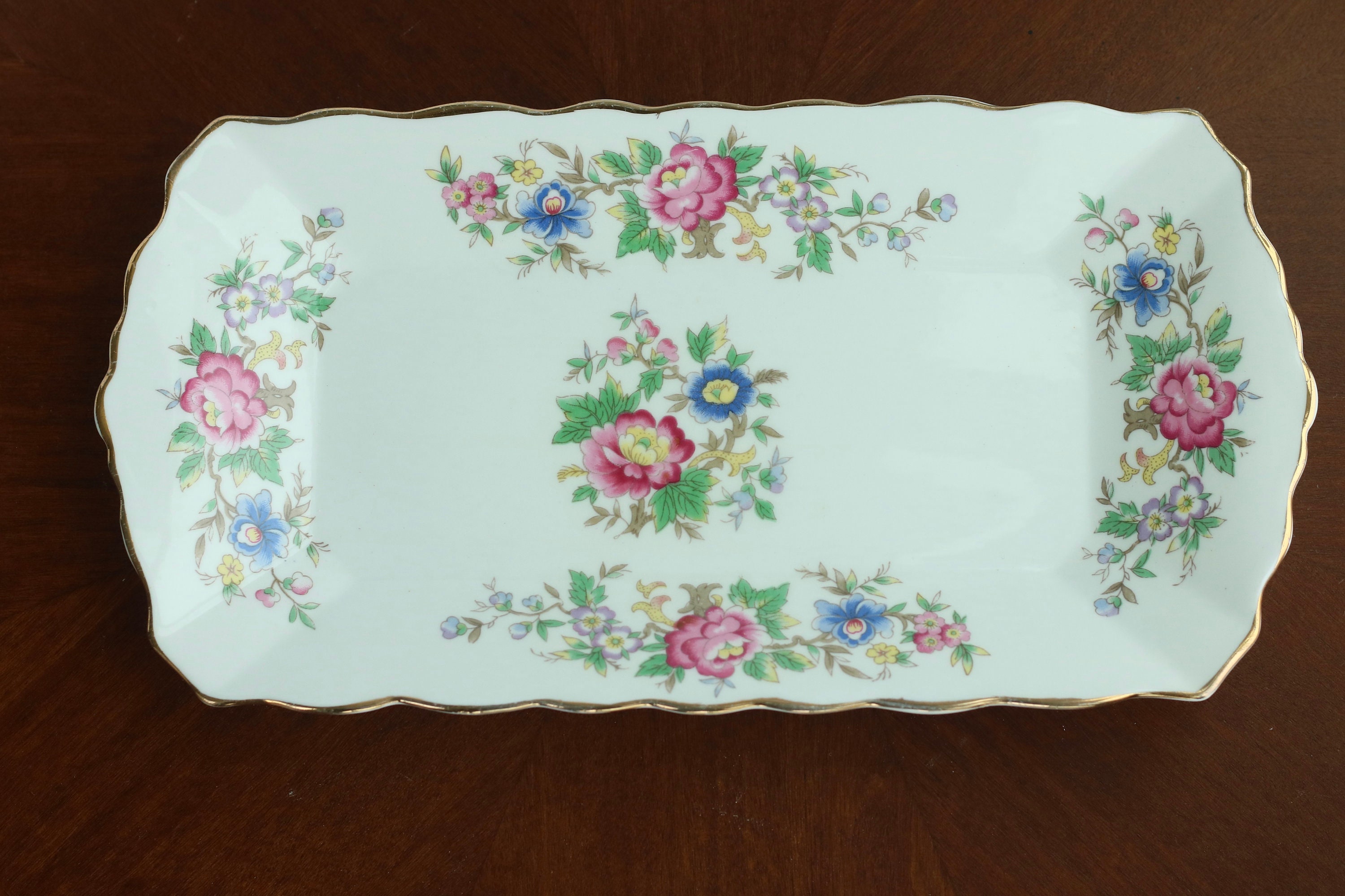 Royal Stafford Rochester Rectangle Cake Plate - Etsy