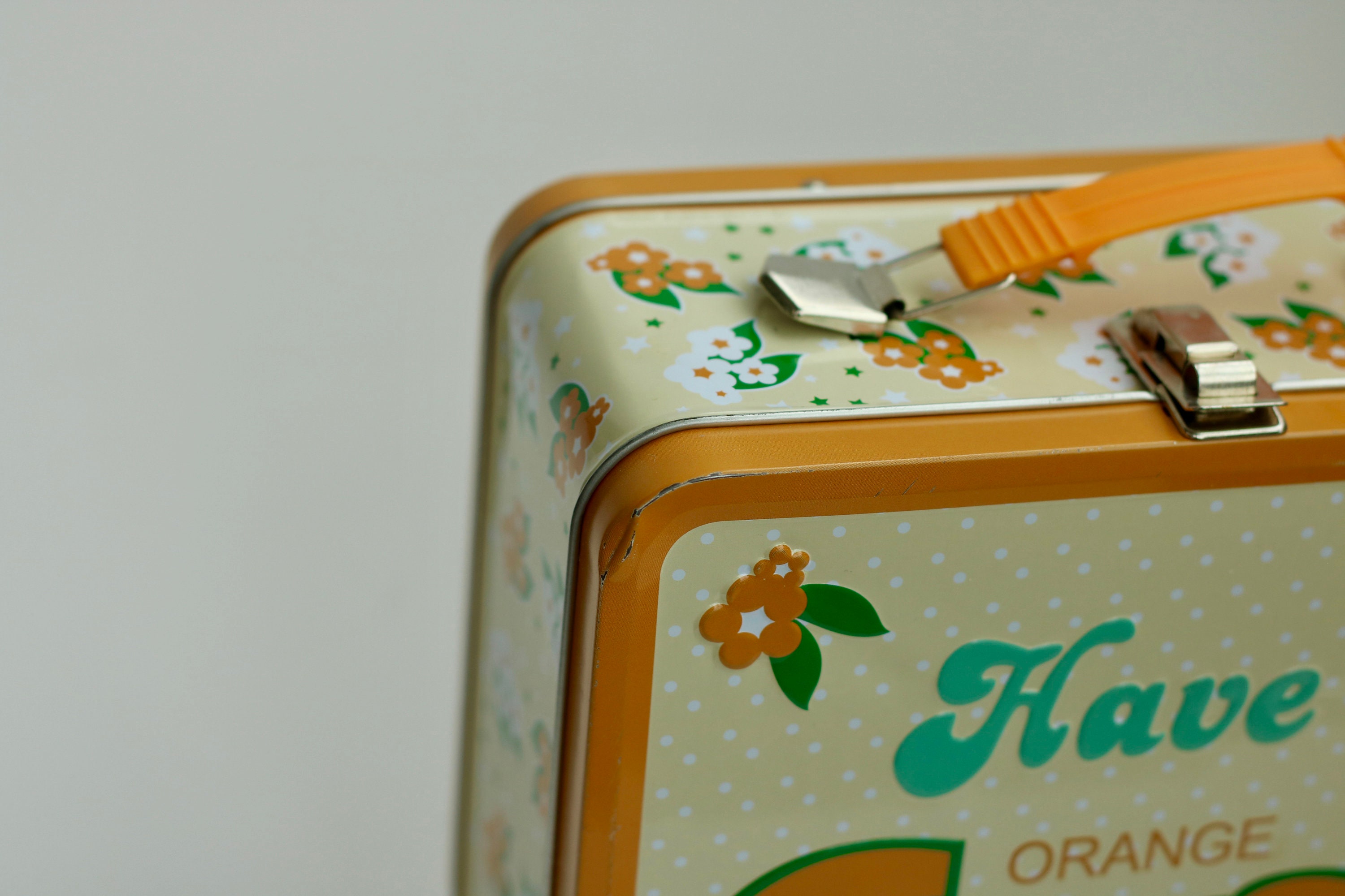 Vintage Have a Orange Crush on Me Tin Lunch Box, Retro School Lunch Box ...