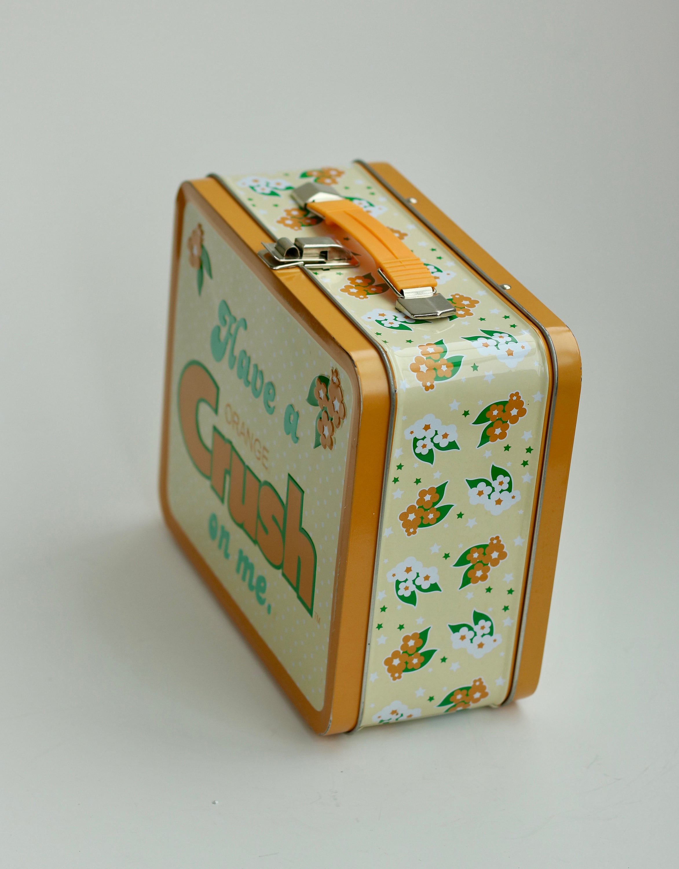 Vintage Have a Orange Crush on Me Tin Lunch Box, Retro School Lunch Box ...