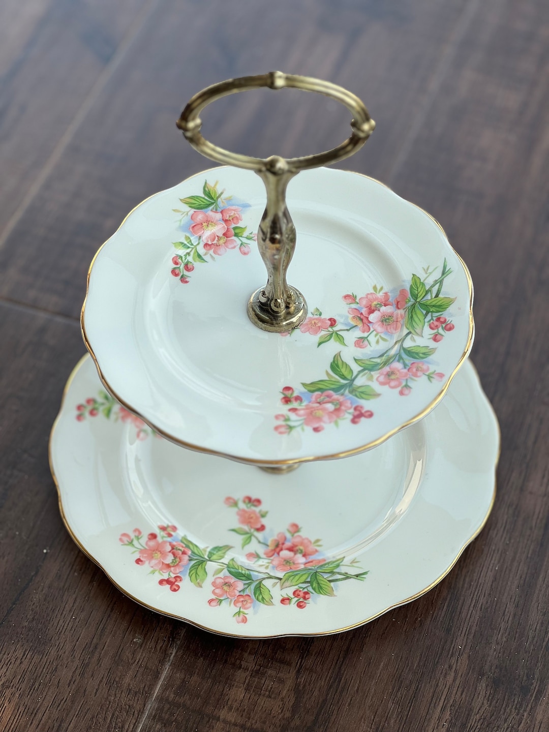 Rare Royal Albert Evesham Cake Stand 1950s to 1960s Bone China Apple ...