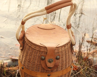 Vintage Bali Lombok Fishing Creel Decorative Basket - Etsy