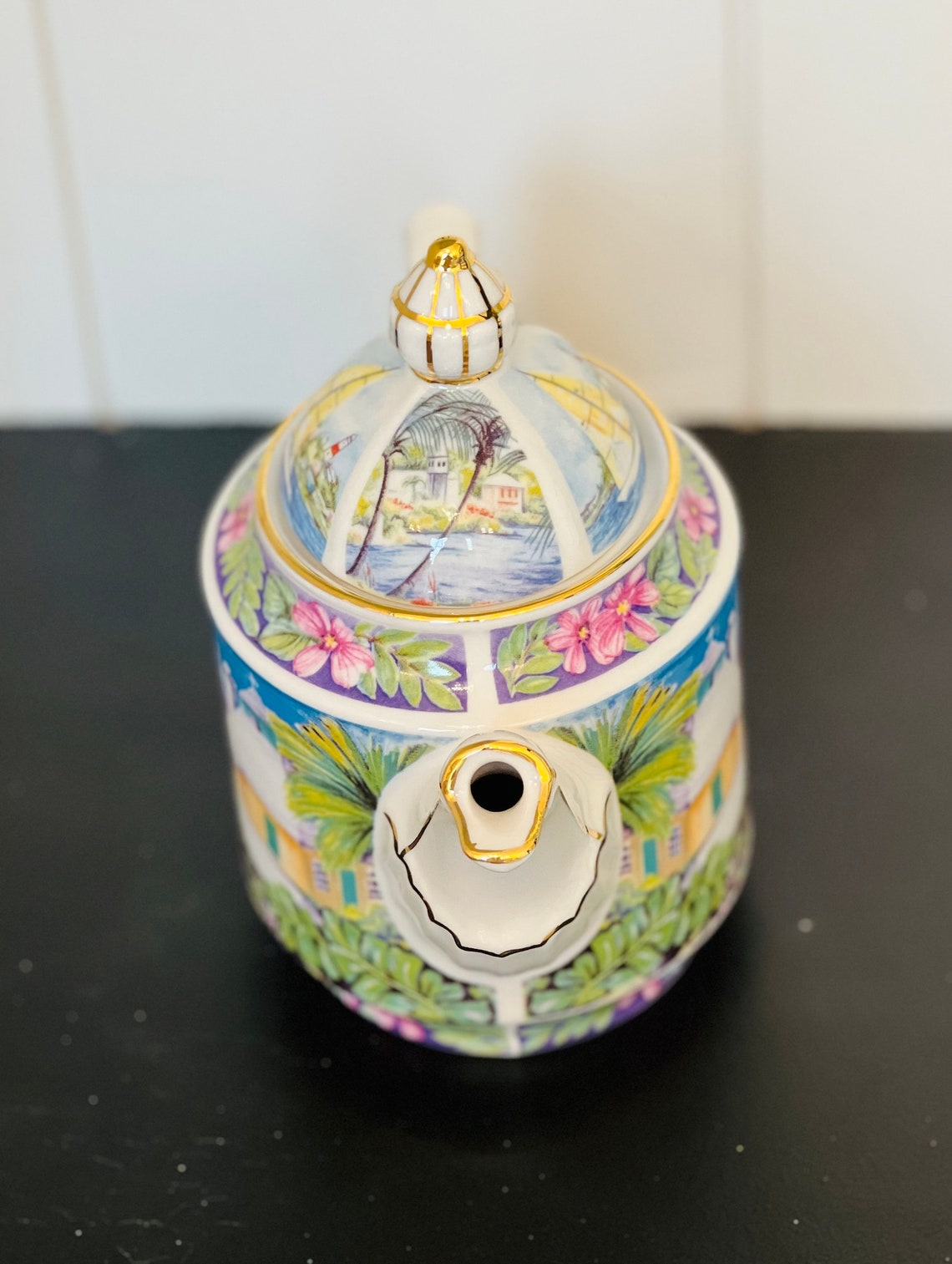 Vintage James Sadler rooftops Teapot-bermuda-made in India - Etsy