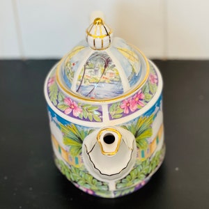 Vintage James Sadler rooftops Teapot-bermuda-made in India - Etsy
