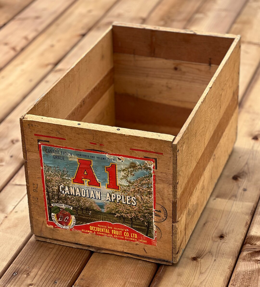 Vintage Apple Crate - Etsy