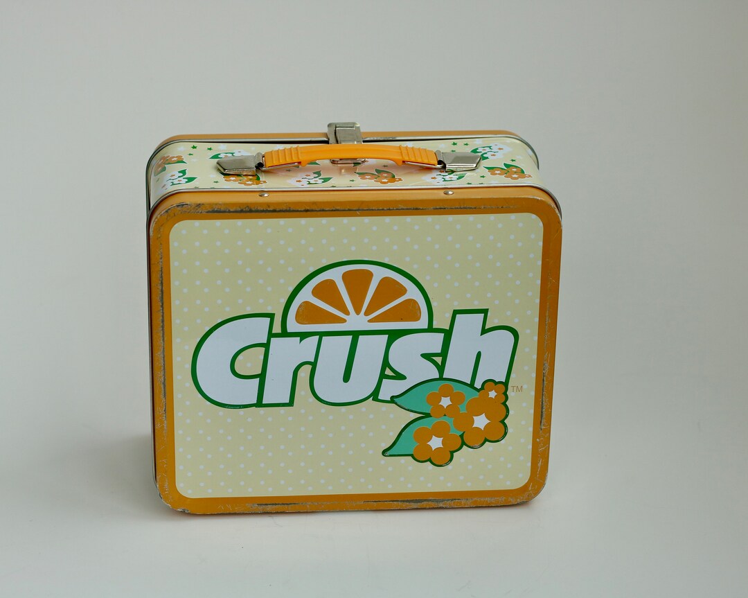 Vintage Have a Orange Crush on Me Tin Lunch Box, Retro School Lunch Box ...