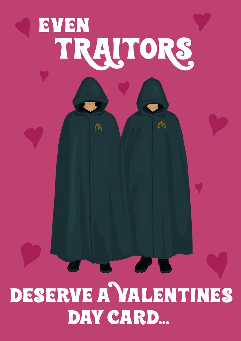 The Traitors Valentines Day Card the Traitors TV Show Greeting Card for ...