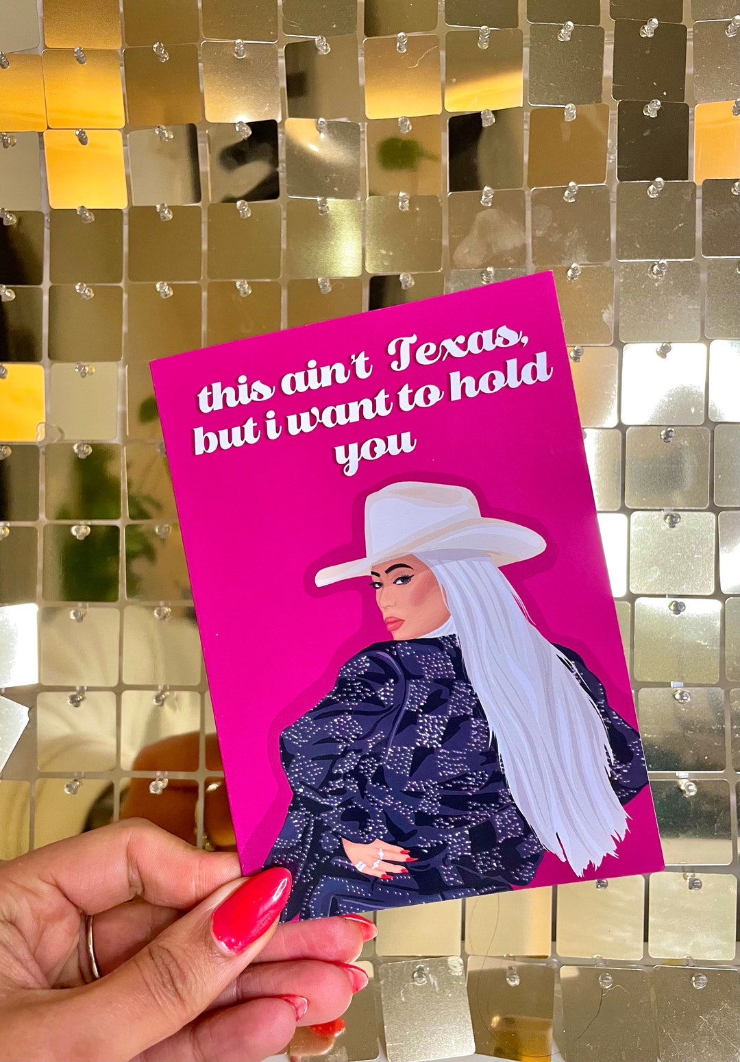 Beyoncé Birthday Card Texas Hold em Greeting Card for Friend Partner ...