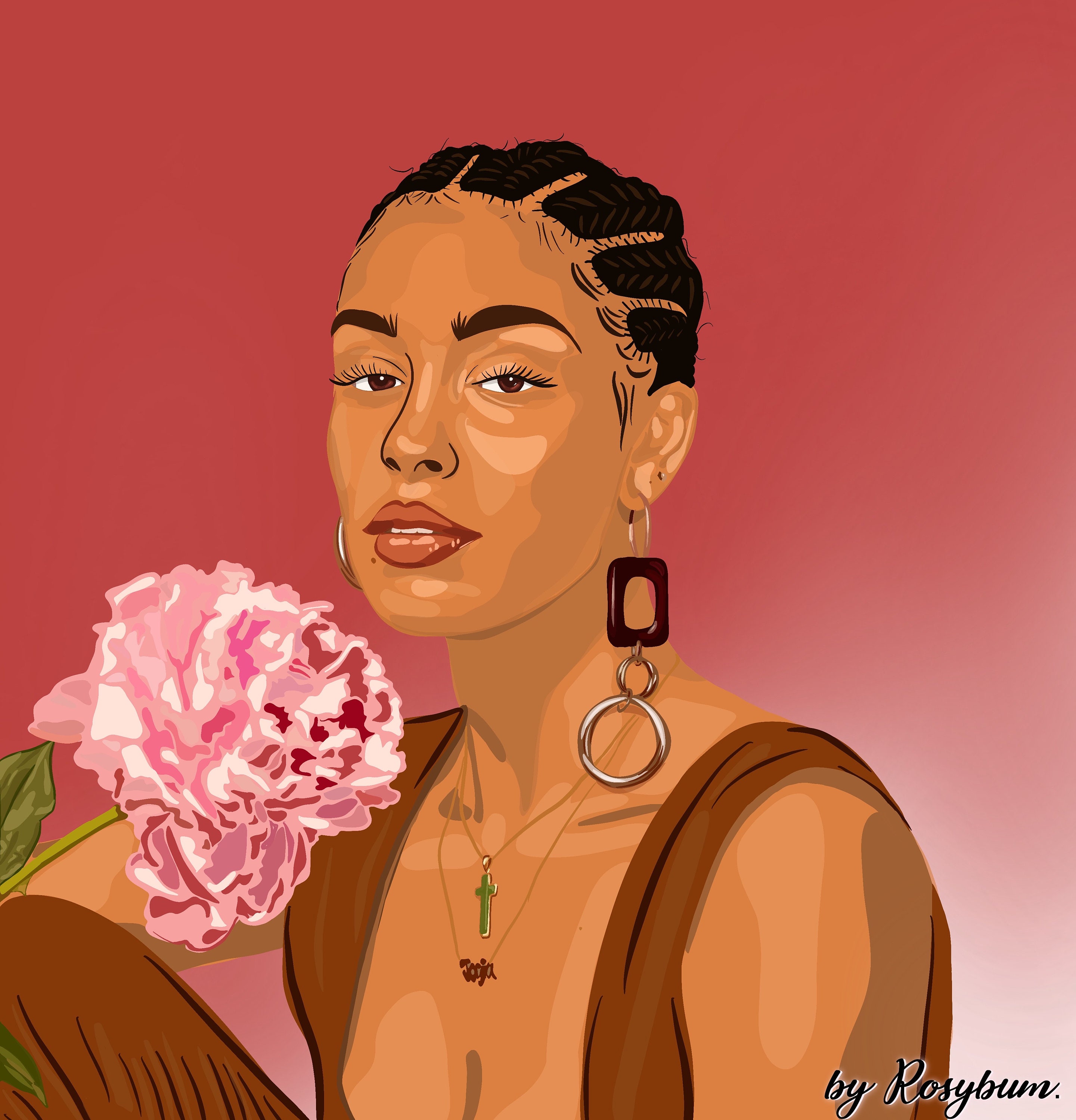 Jorja Smith Print Hand drawn Digital Print Celeb Custom Digital ...
