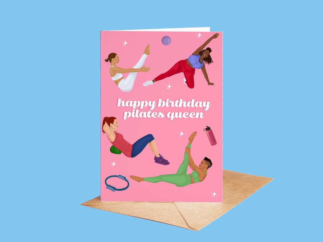 Pilates Birthday Card Birthday Card for Pilates Lover Yoga Reformer ...