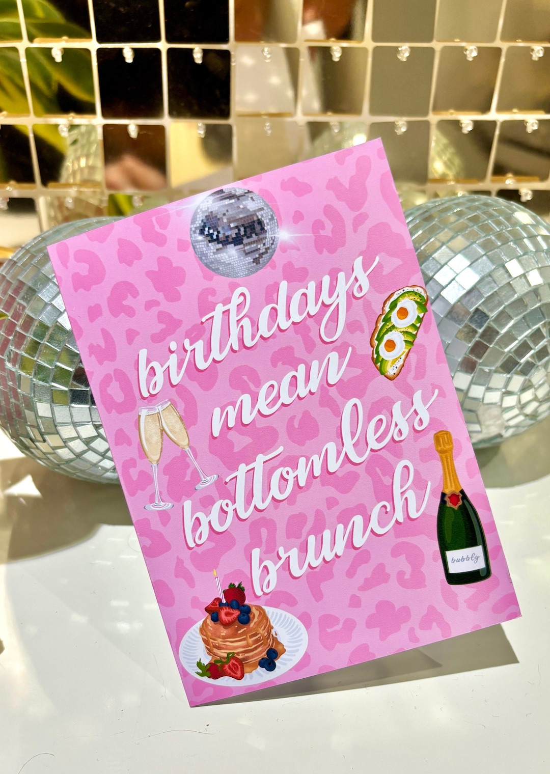 Bottomless Brunch Birthday Card for Her Greeting Card for Friend ...