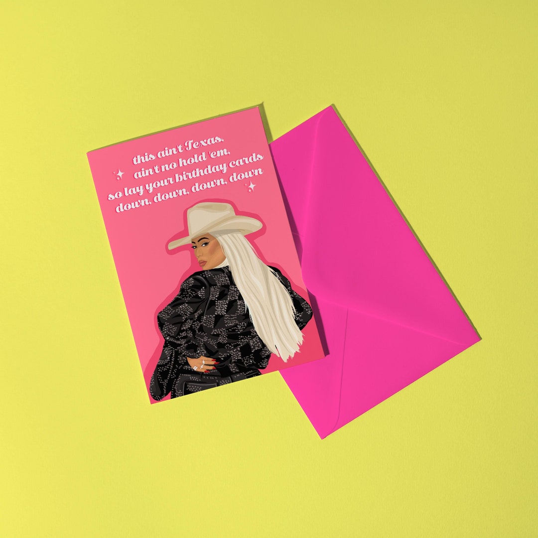 Beyoncé Birthday Card - This Aint Texas Greeting Card Handmade Gift for ...