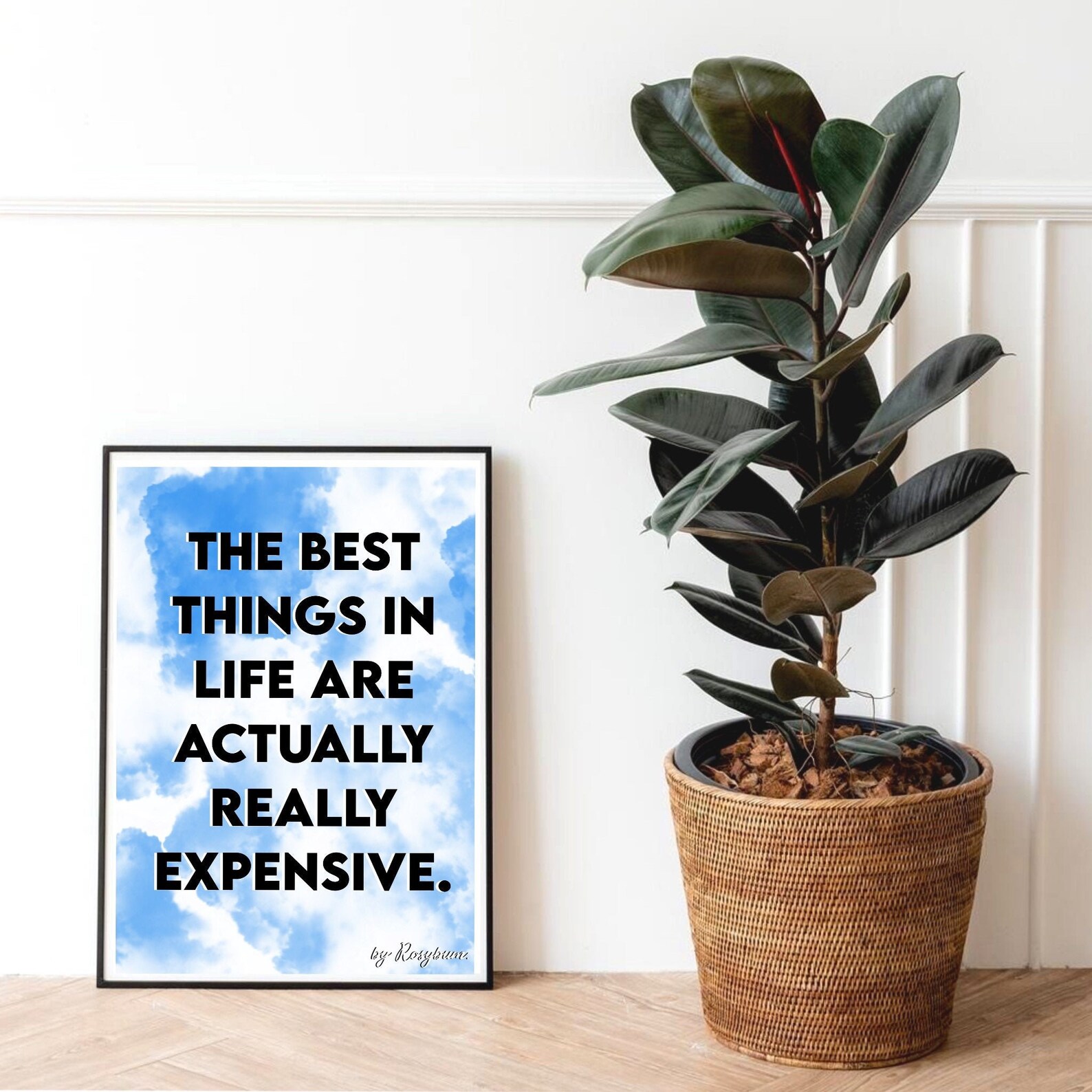 Anti Inspirational Quote Print Framed Print A4, Typography Print ...