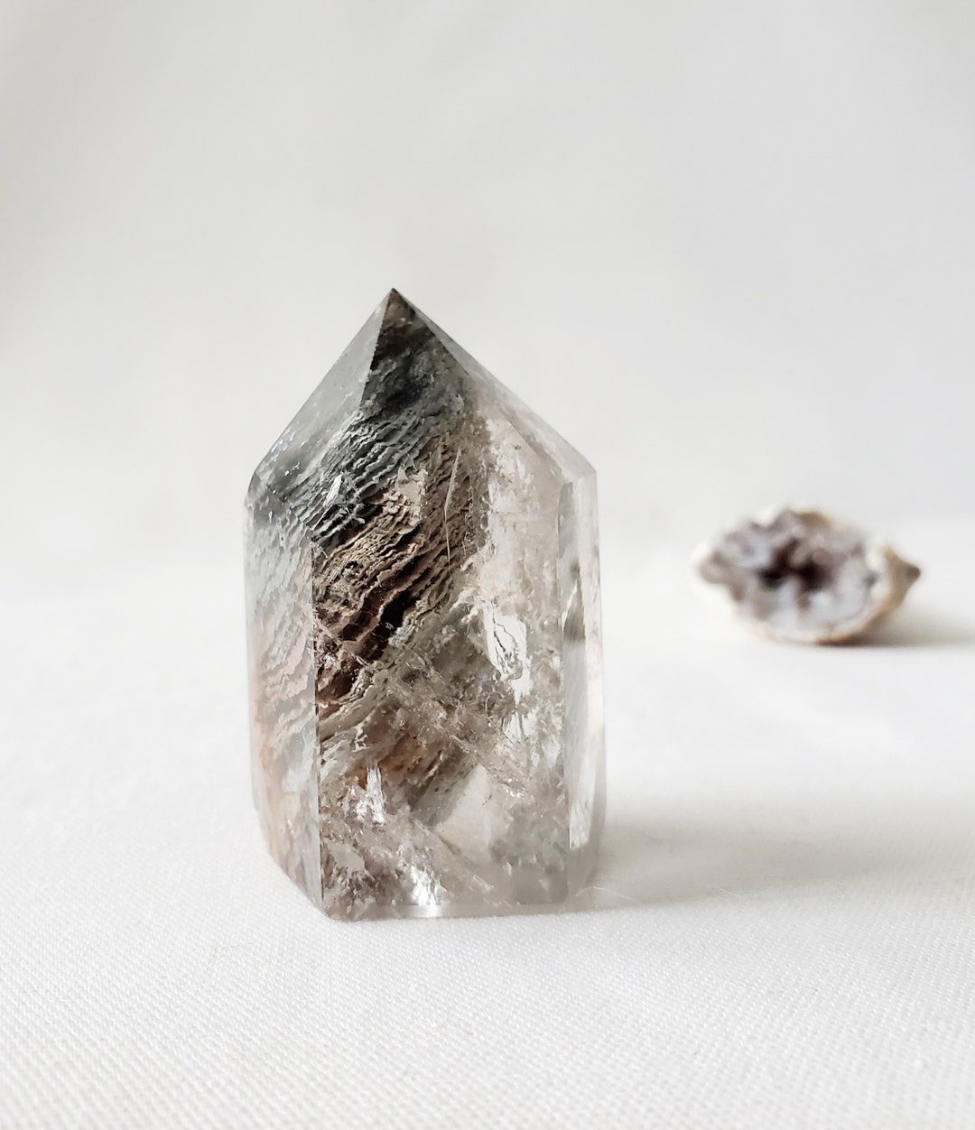 Garden Quartz Tower/ Phantom Quartz Tower / Lodolite Quartz - Etsy