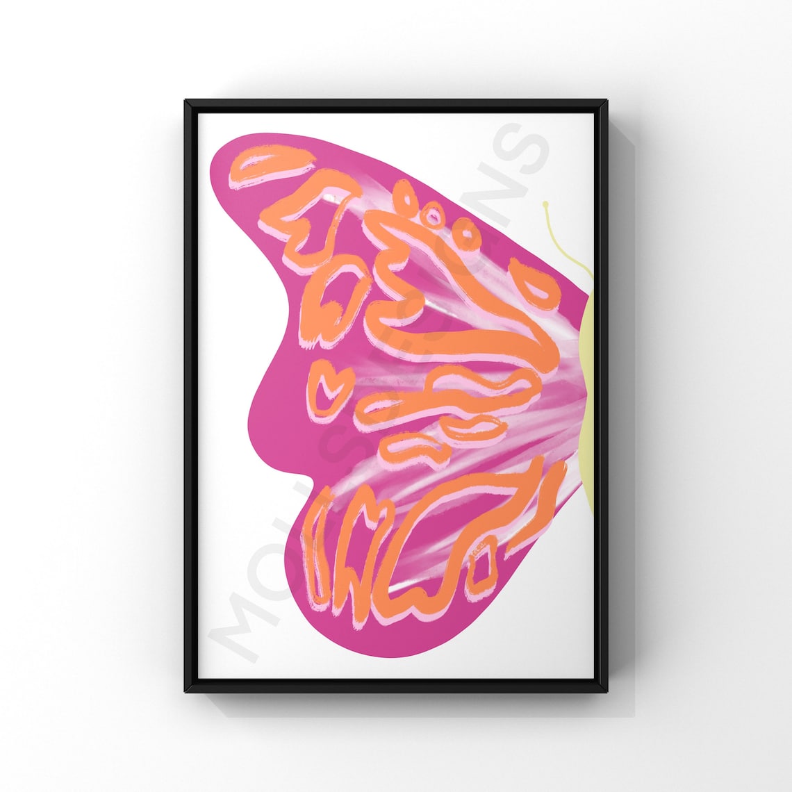 Preppy Split Butterfly Wall Art (digital Download), Preppy Wall Art ...