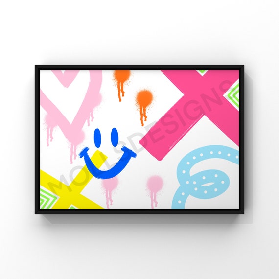 Preppy Abstract Design Wall Art digital Download Preppy - Etsy