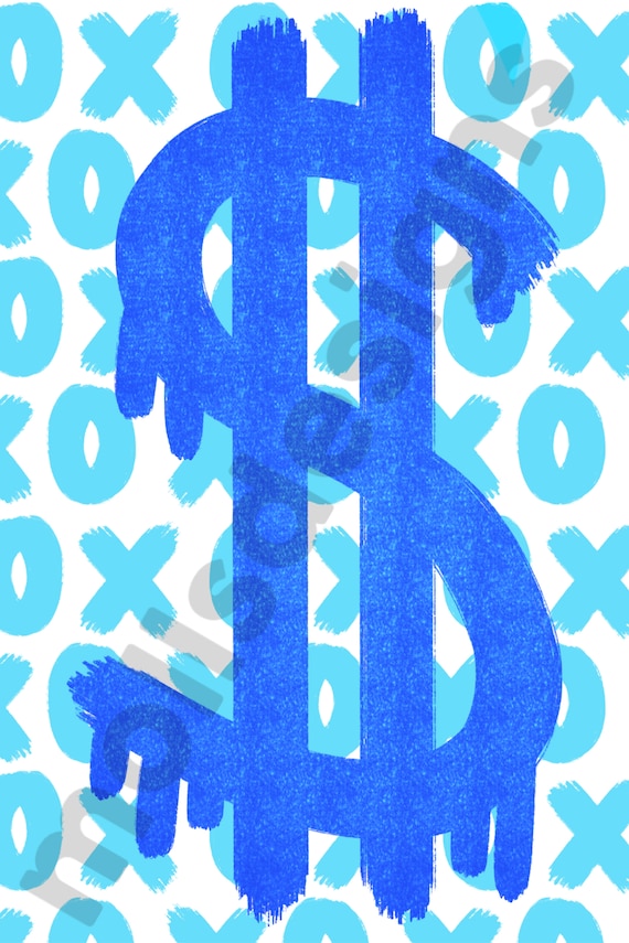 Blue Money Sign