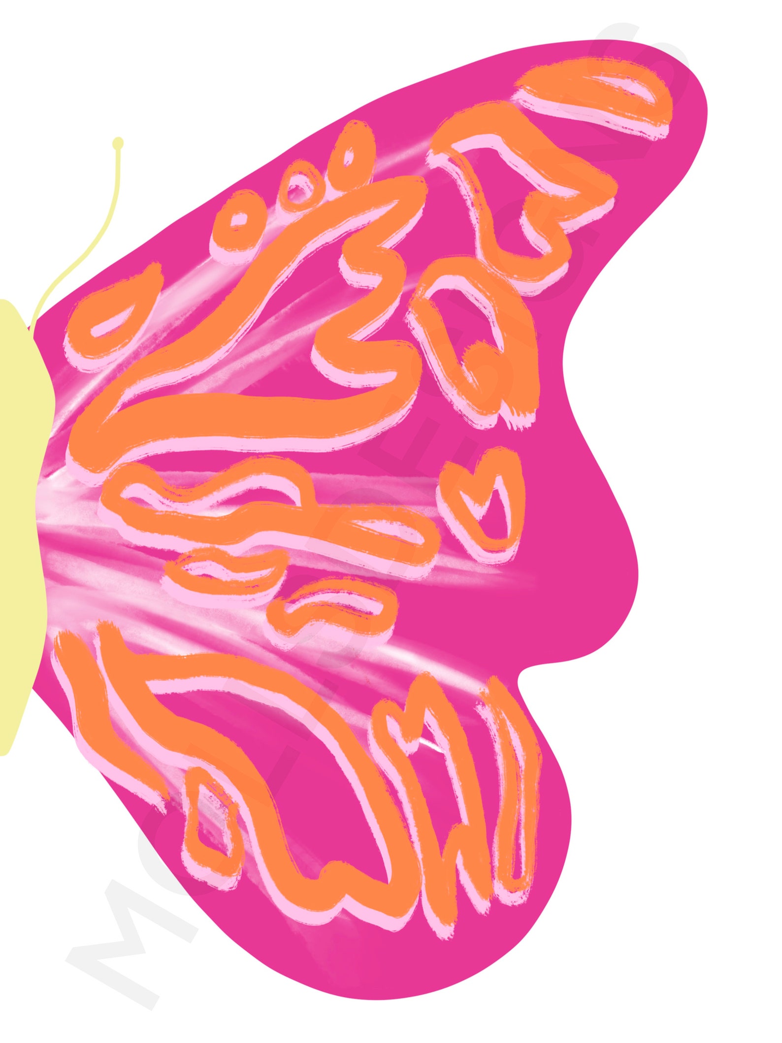 Preppy Split Butterfly Wall Art (digital Download), Preppy Wall Art ...