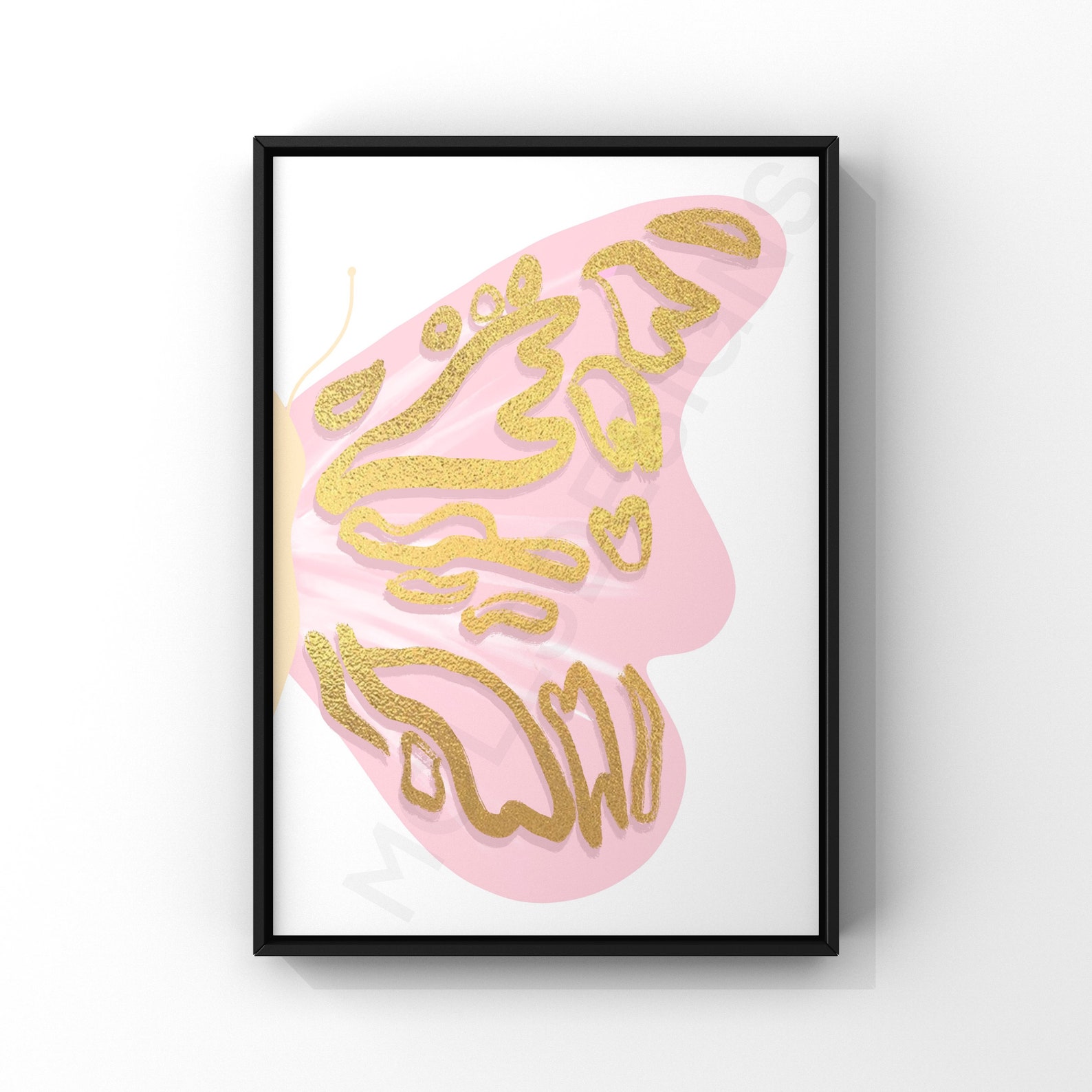 Preppy Split Butterfly Wall Art digital Download Preppy - Etsy