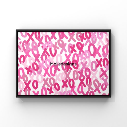 Preppy Pink XOXO Money Sign digital Download Preppy Wall - Etsy
