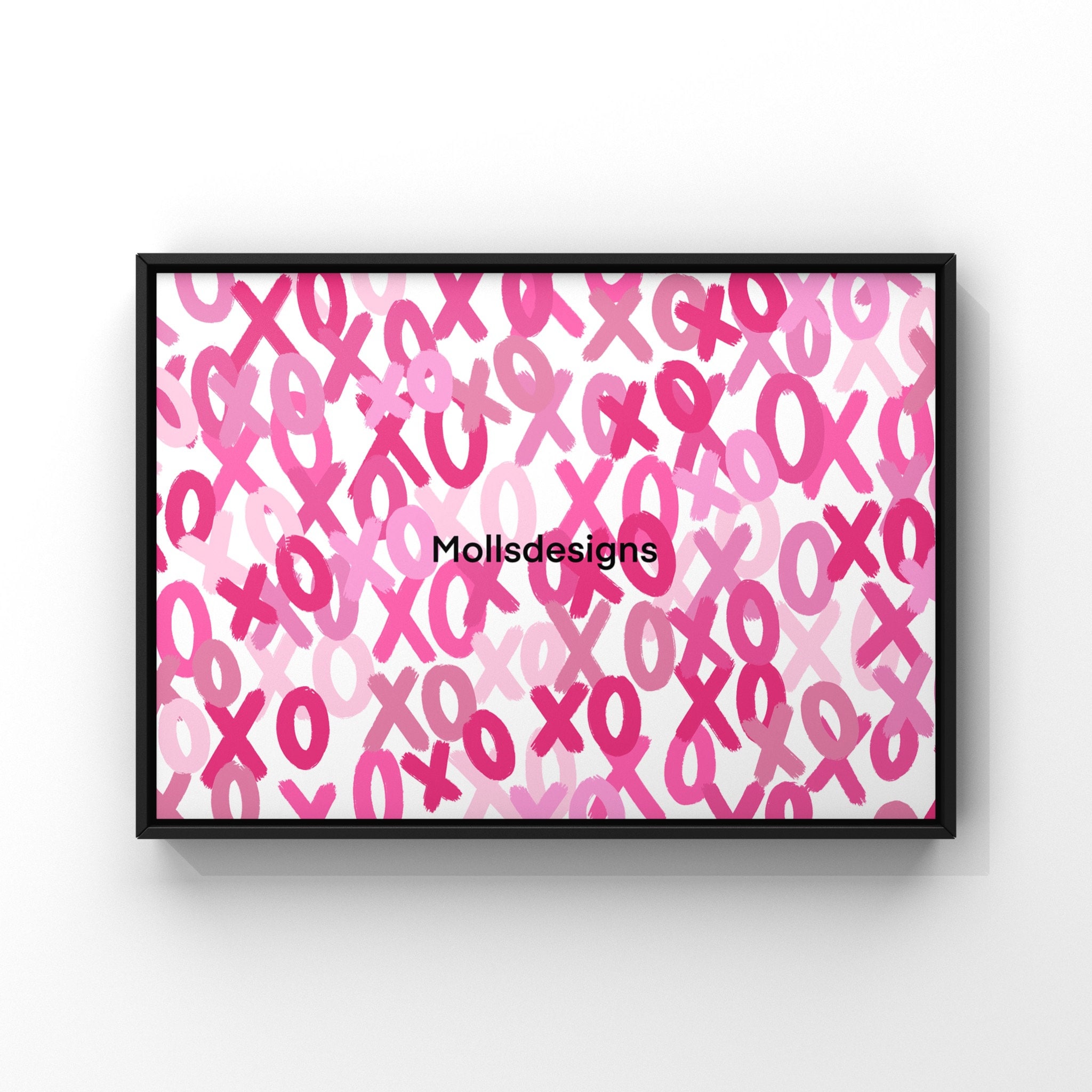 Pink XOXO Abstract digital Download Preppy Wall Art Room - Etsy