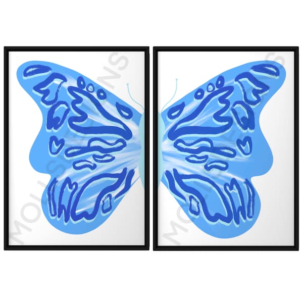 Split Butterfly Art - Etsy