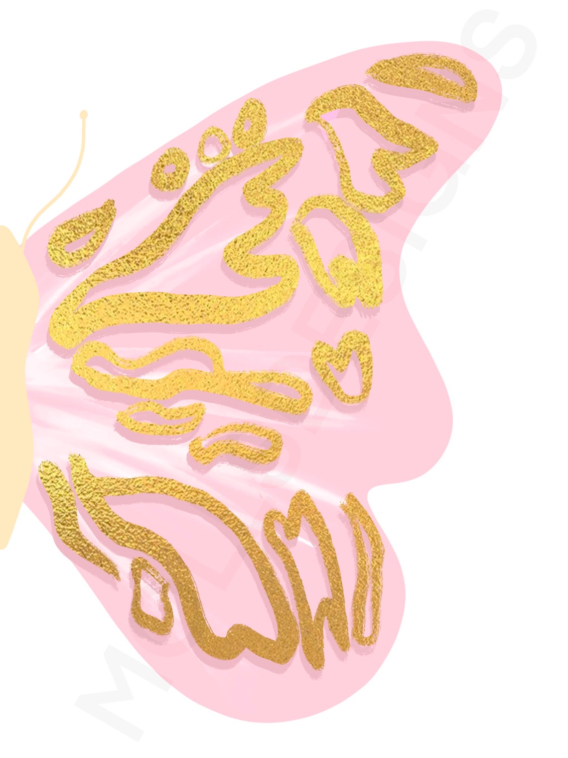 Preppy Split Butterfly Wall Art digital Download Preppy - Etsy