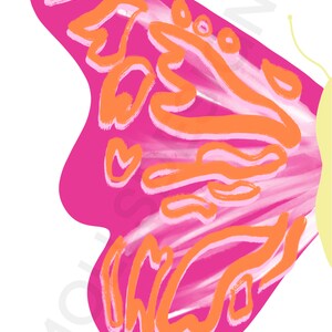 Preppy Split Butterfly Wall Art (digital Download), Preppy Wall Art ...