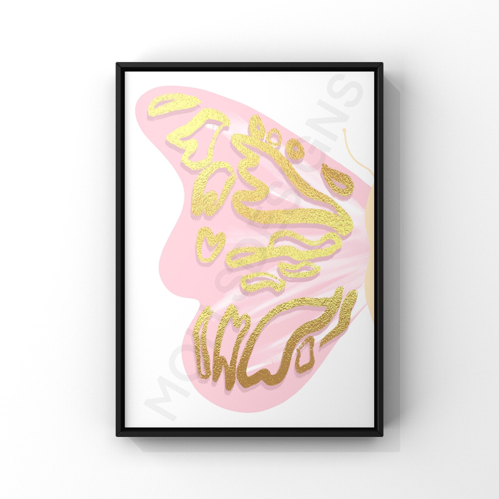 Preppy Split Butterfly Wall Art digital Download Preppy - Etsy