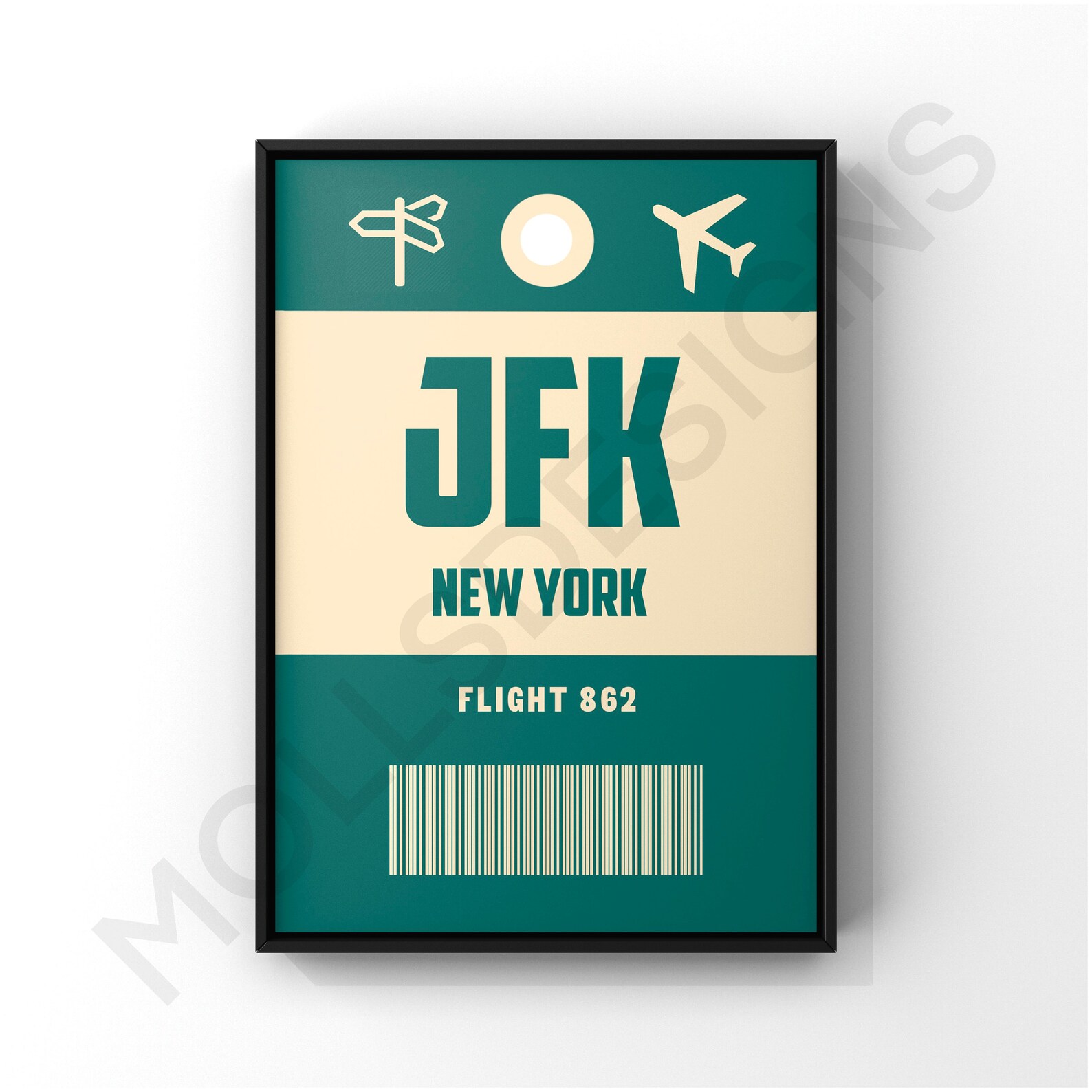 Preppy Boarding Pass Travel Wall Art Pack digital Download - Etsy