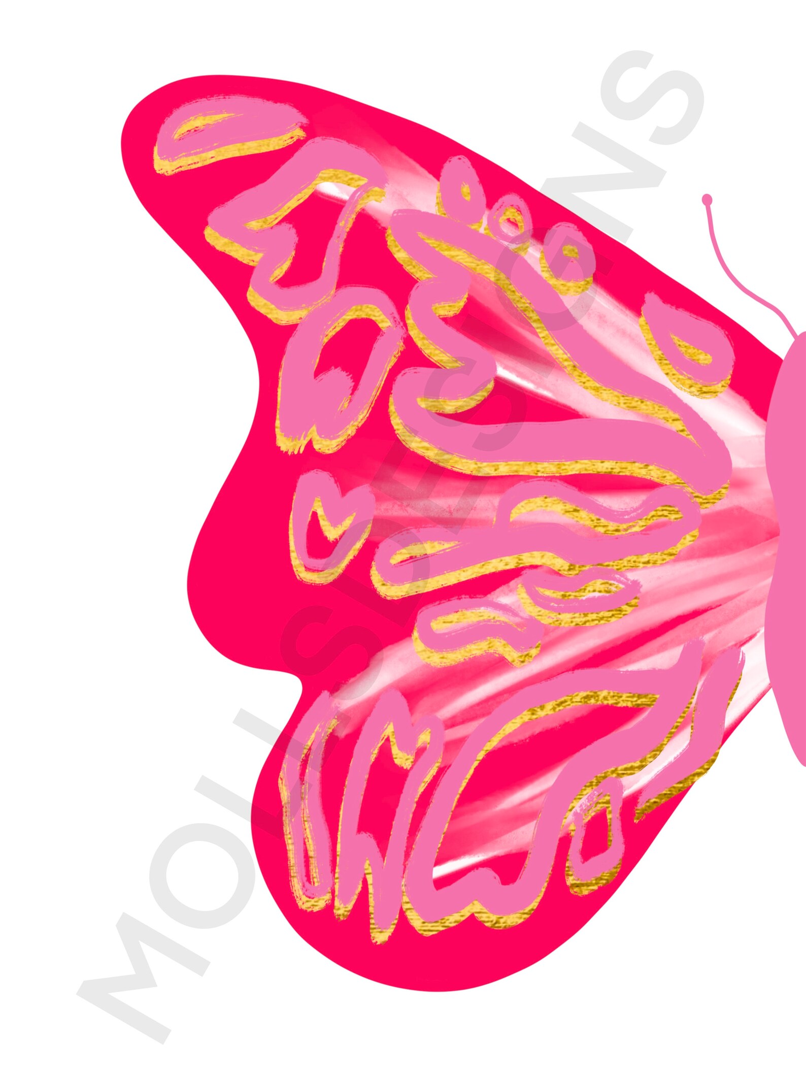 Preppy Split Butterfly Wall Art digital Download Preppy - Etsy