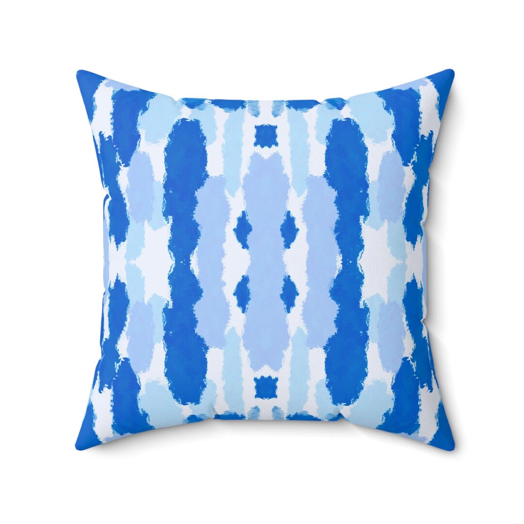 Blue Abstract Pillow | Dorm Decor for College Girls | Home and ...