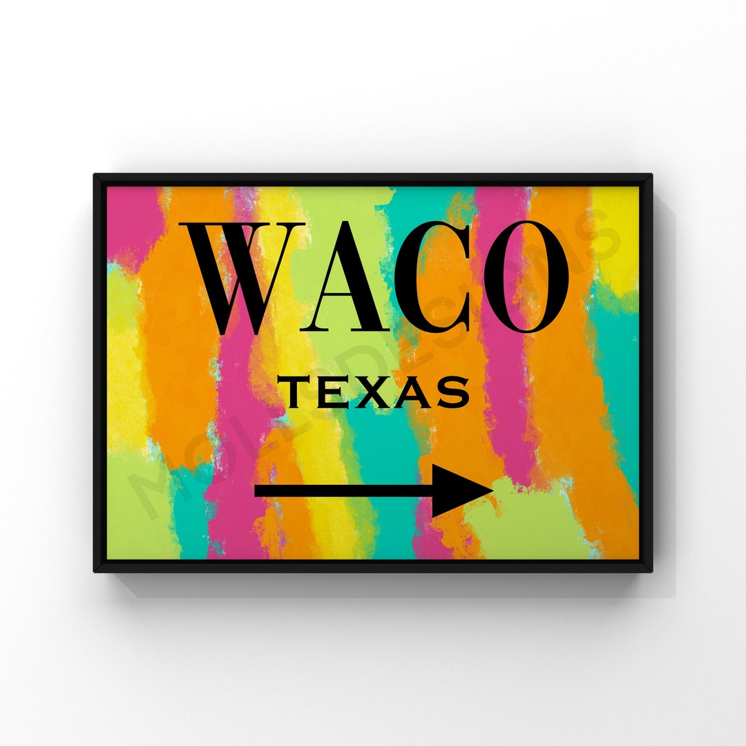 Preppy Waco Texas Abstract (digital Download), Preppy Wall Art, Room ...