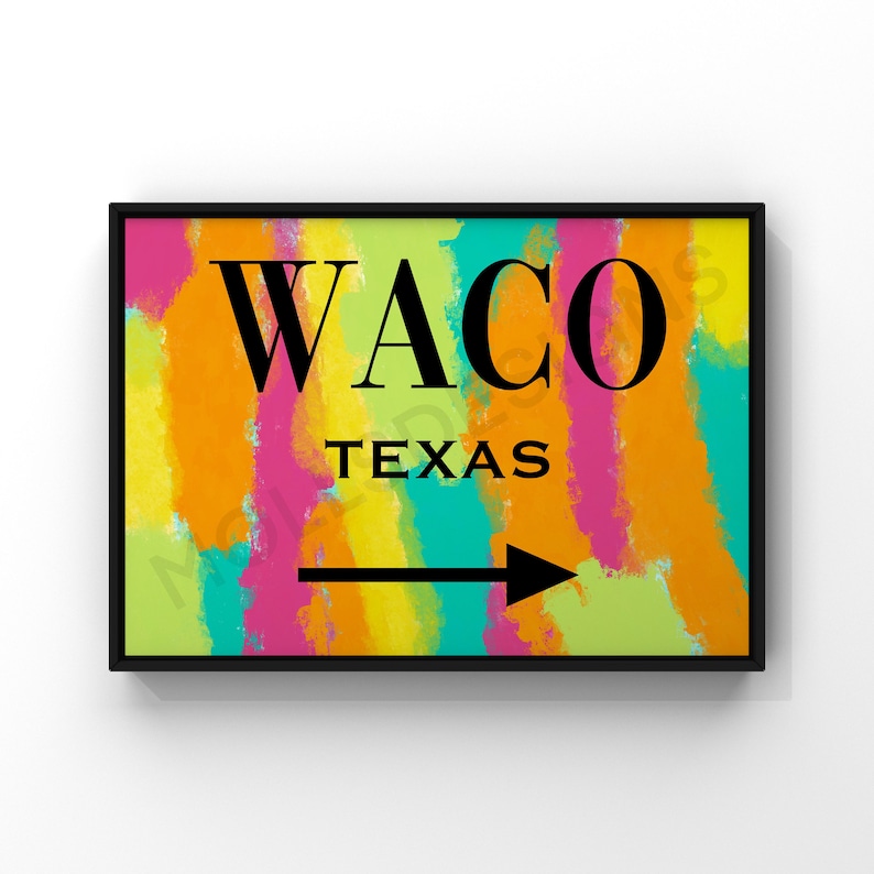 Preppy Waco Texas Abstract (digital Download), Preppy Wall Art, Room ...