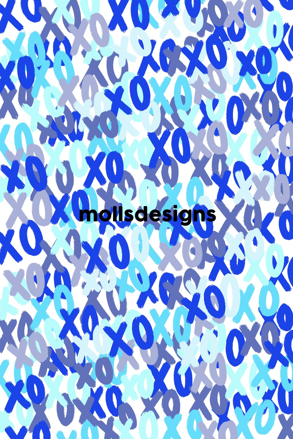 Blue XOXO Abstract digital Download Preppy Wall Art Room - Etsy