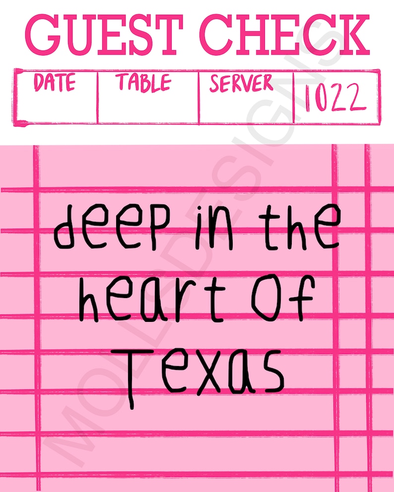 CUSTOM Guest Check Wall Art Design digital Download Preppy - Etsy