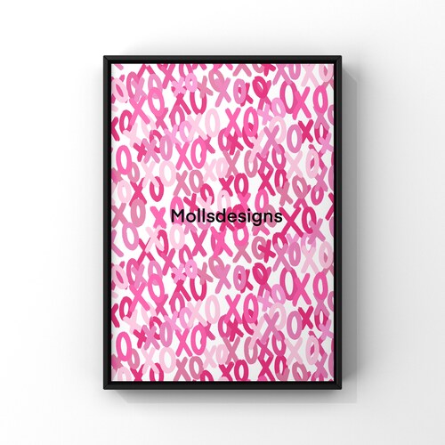 Preppy Pink Skull Lightning Bolt Silver Stars Preppy Wall - Etsy